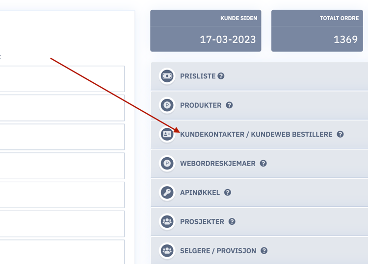 Gi tilgang til kundeweb